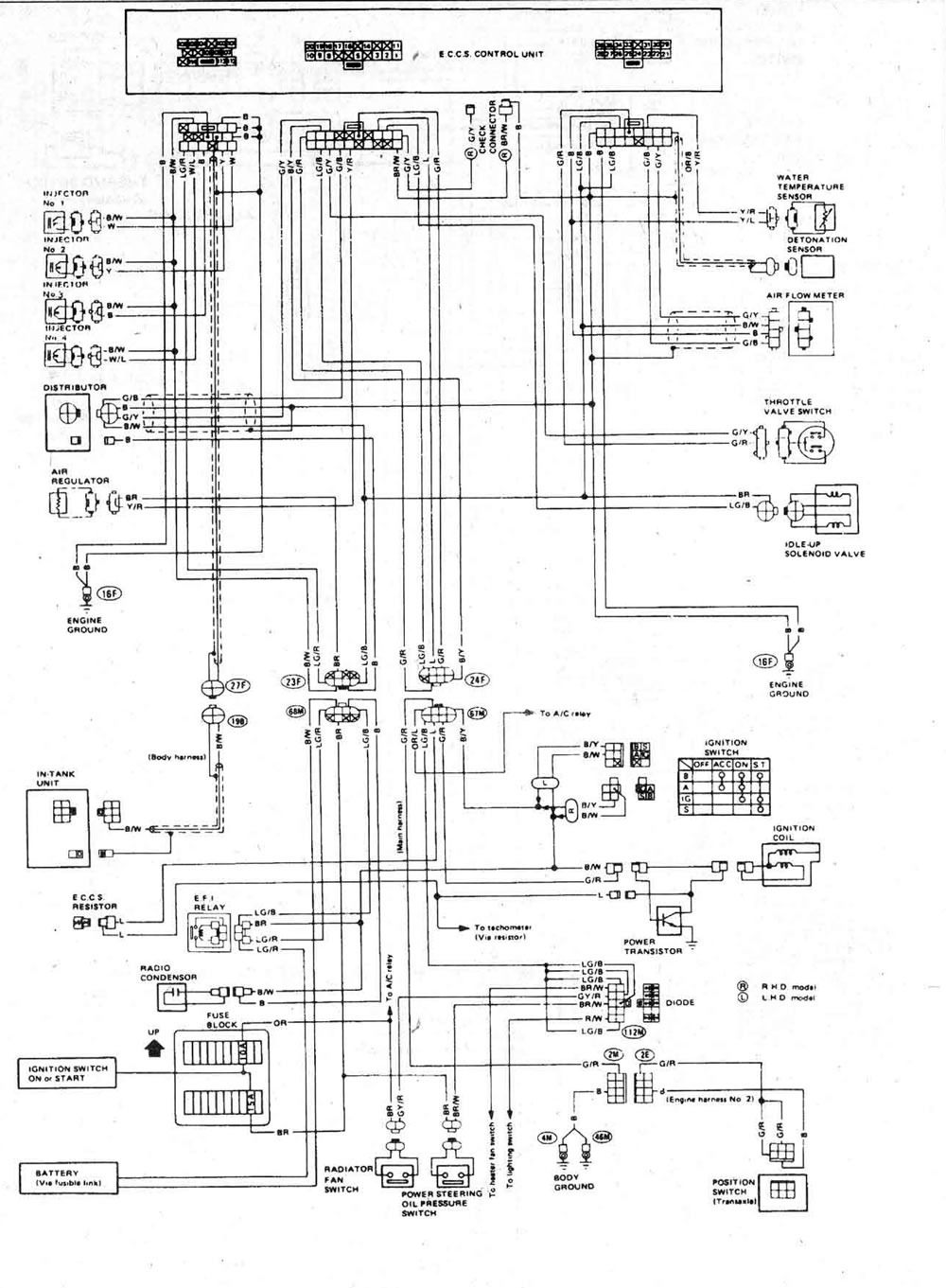 ECCS system (T72 Turbo models) (Nissan Bluebird T12 «Bluebird T12 ...