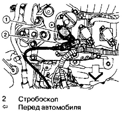Checking the ignition timing angle (Nissan X-Trail 2 T31_g, 2007-2013 ...