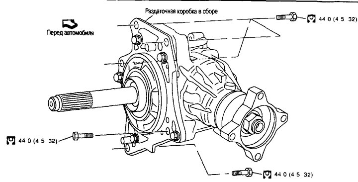 Transfer case assembly — engines MR20DE (CVT), QR25DE (CVT) (Nissan X ...